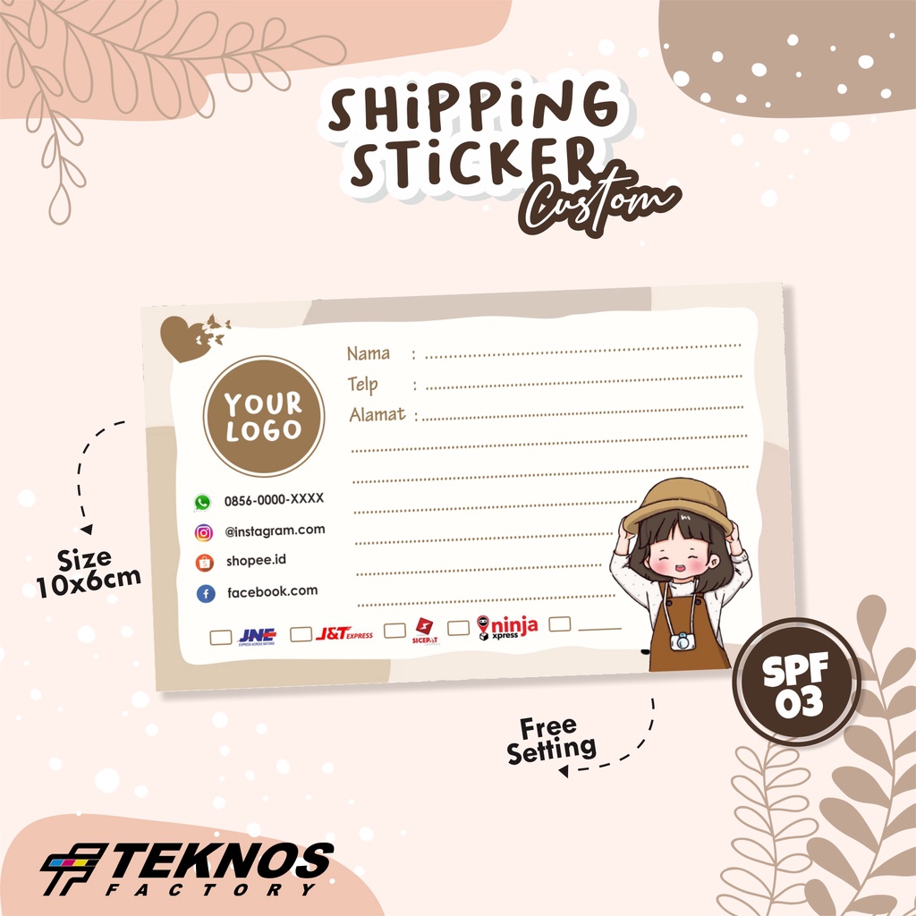 Jual STIKER LABEL PENGIRIMAN OLSHOP CUSTOM | Shopee Indonesia