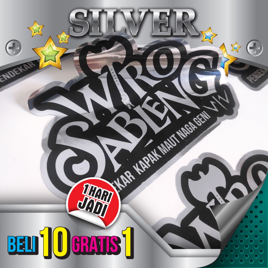 Jual CETAK STIKER SILVER METALIK A3+ Print + Cutting Kisscut - MINIMAL ...
