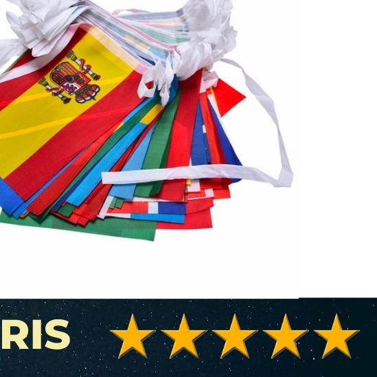 Jual bendera negara renceng kecil 100 country flag upacara pbb ...