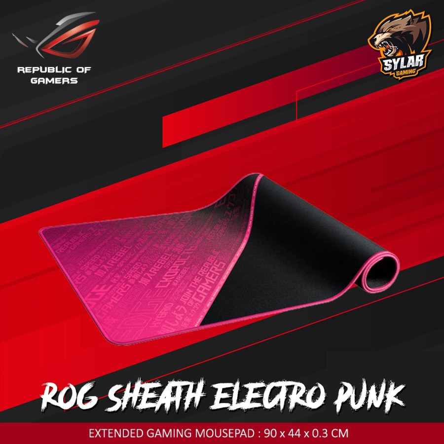 Jual ASUS ROG Sheath Electro Punk Extended Gaming Mousepad | Shopee ...
