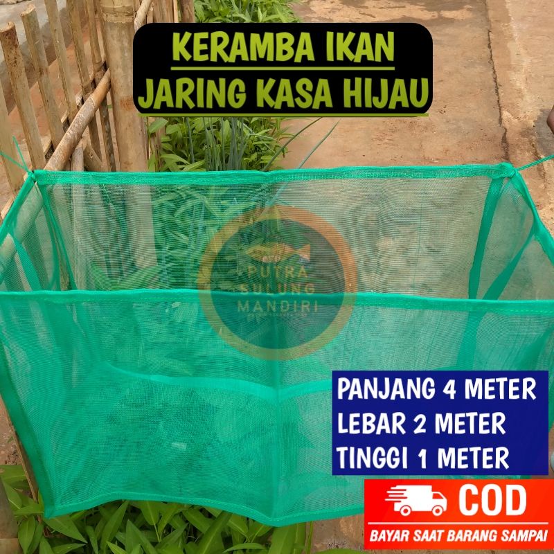 Jual keramba hapa jaring kasa ikan apung 4x2x1 siap pakai plus tali ...