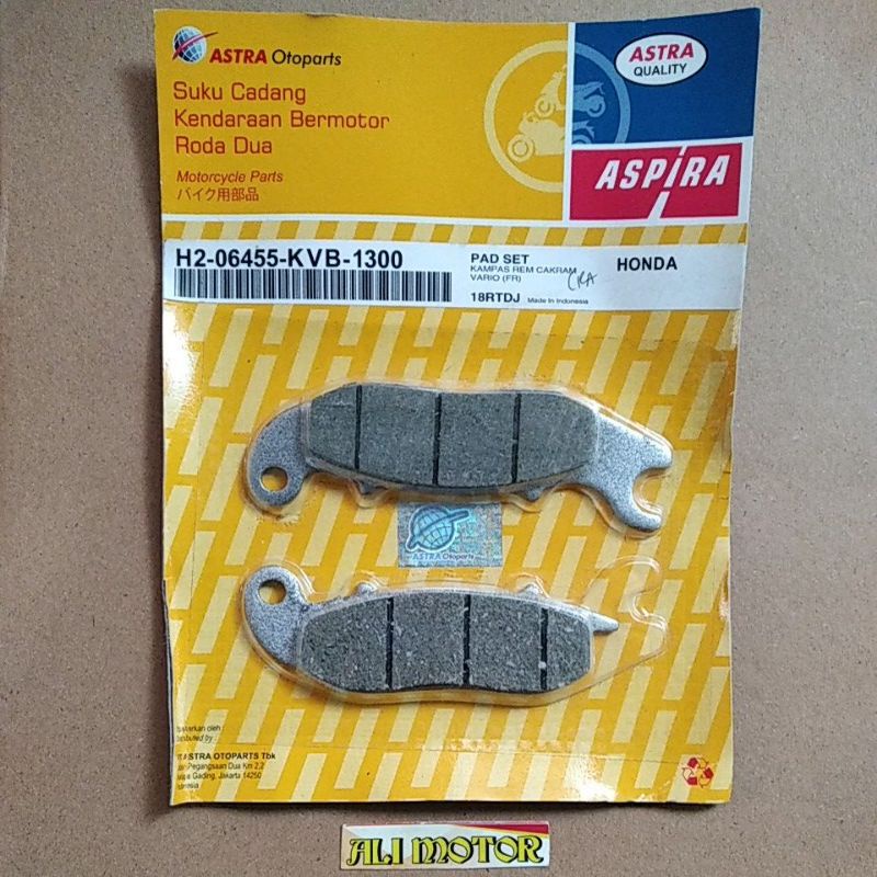 Jual Dispad kampas rem cakram depan vario karbu lama ( PISTON 2 KVB ...