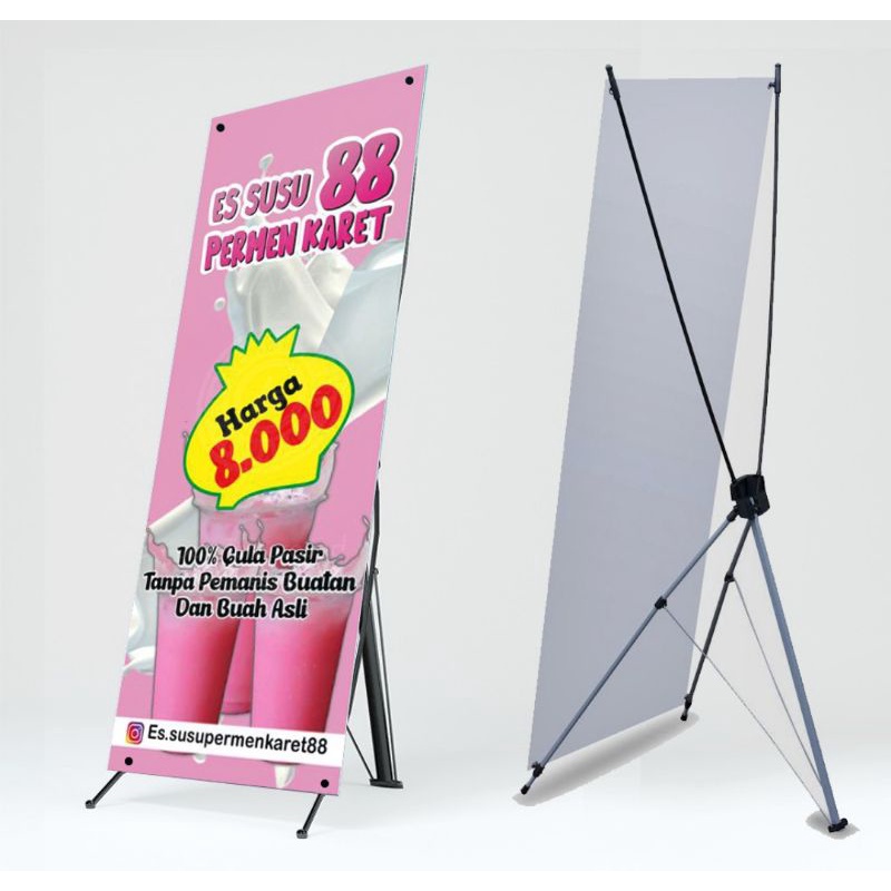 Jual X BANNER 160 x 60 cm RANGKA FIBER CETAK ALBATROS FLEXY CEPAT MURAH ...