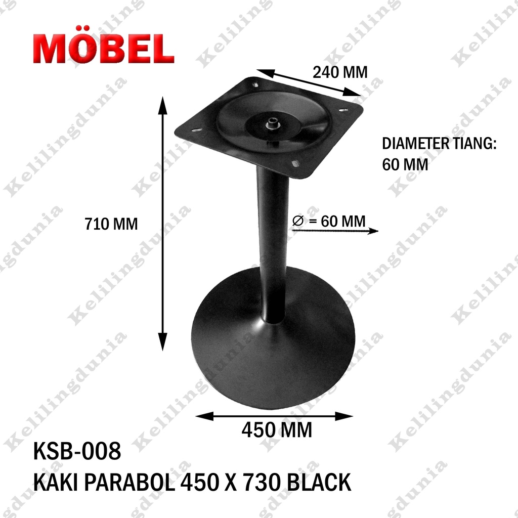 Jual Kaki Meja Bulat Kotak Kafe Cafe Restoran Hitam | Shopee Indonesia