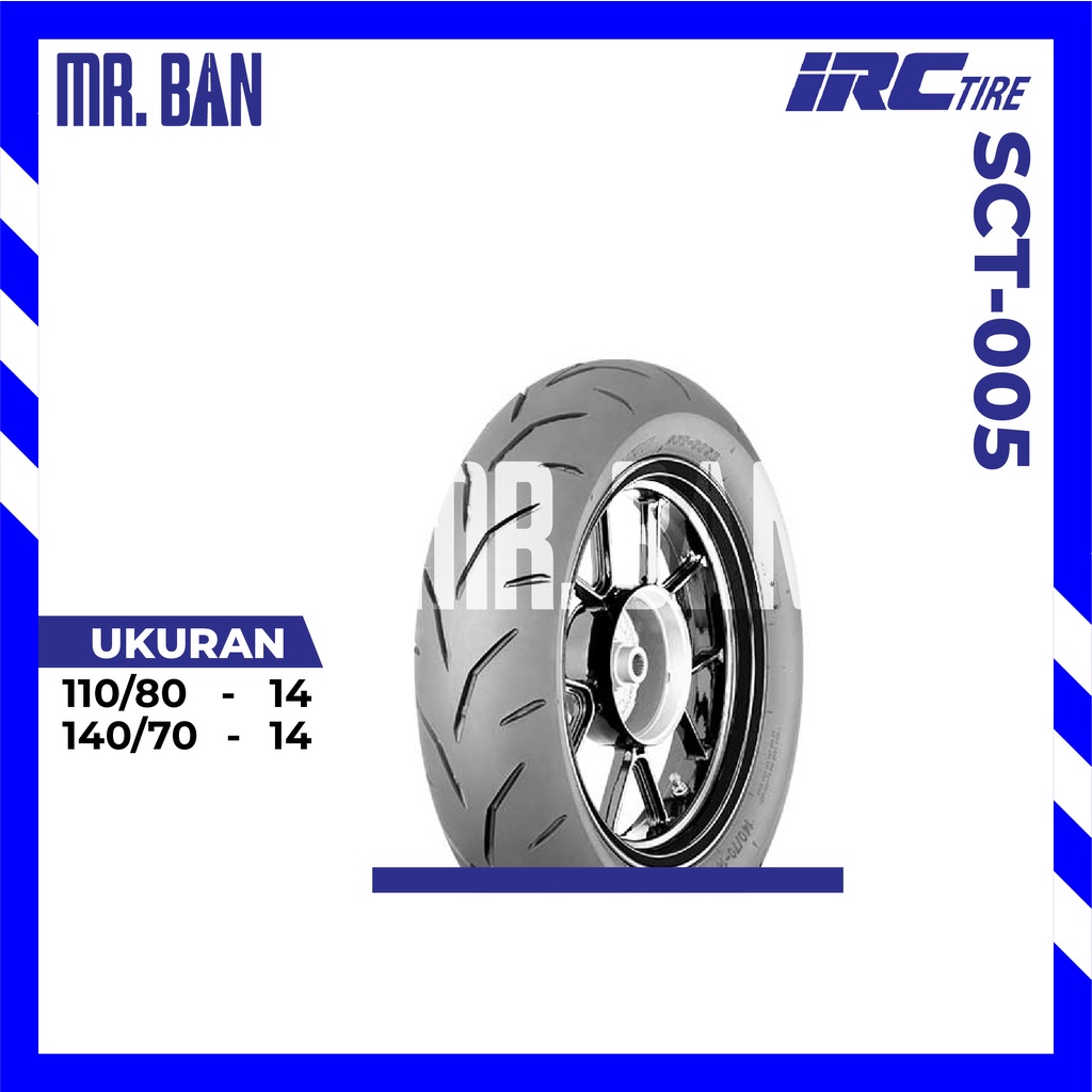 Jual BAN MOTOR AEROX RING 14 IRC SCT-005 TUBLES 110/80 140/70 TL DEPAN ...