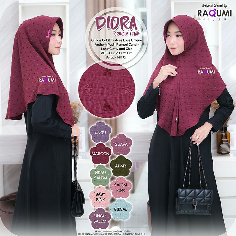 Jual (04/06) Raqumi ORI Diora Crincle Hijab | Shopee Indonesia