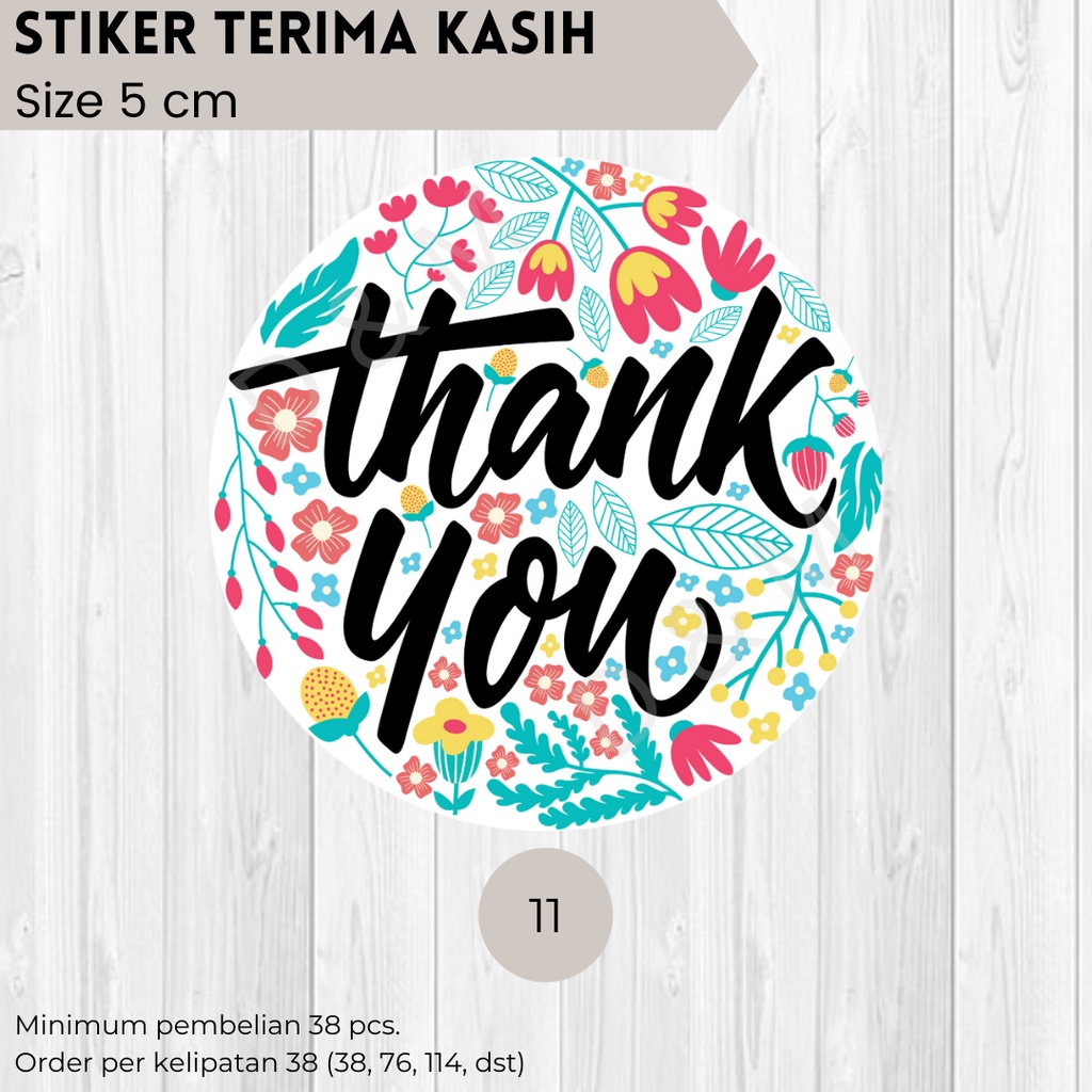 Jual Stiker Terima Kasih Thank You Sticker Label Thank You Stiker Cromo ...