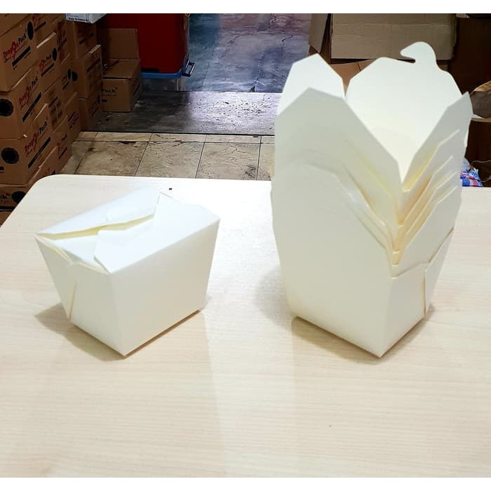 Jual FOOD PAIL / PAPER BOX Putih Uk. M isi 50 | Shopee Indonesia