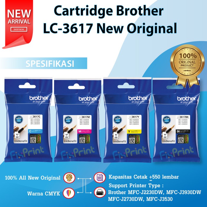 Jual Cartridge Brother LC-3617Y LC3617 Original Tinta Printer MFC ...