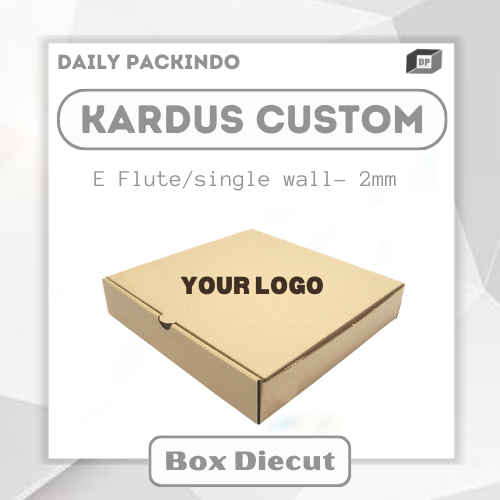 Jual KARDUS CUSTOM BOX PACKING PIZZA SABLON 1 WARNA UK 28 X 28 X 4 CM ...