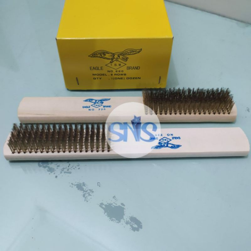 Jual Sikat kawat kuningan 8 baris eagle/sikat kawat halus/wire brush ...