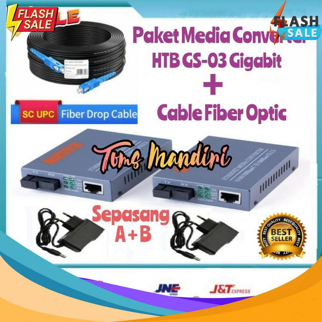 Jual PRODUK TREND Paket Cable FO 12 Meter Media Converter HTB GS3 AB 1 ...