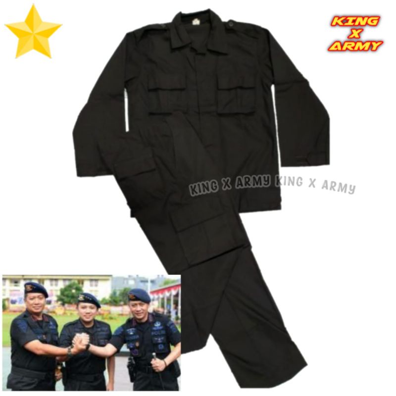 Jual Seragam PDL HITAM BRIMOB Berkualitas | Shopee Indonesia