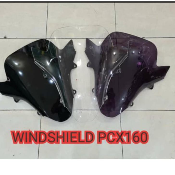 Jual [COD] windshield pcx new 160 polos visor kaca depan PCX 160 ...