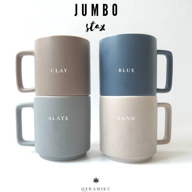 Jual 1 Pcs Gelas Mug Besar Stax Keramik 500 ml | Shopee Indonesia