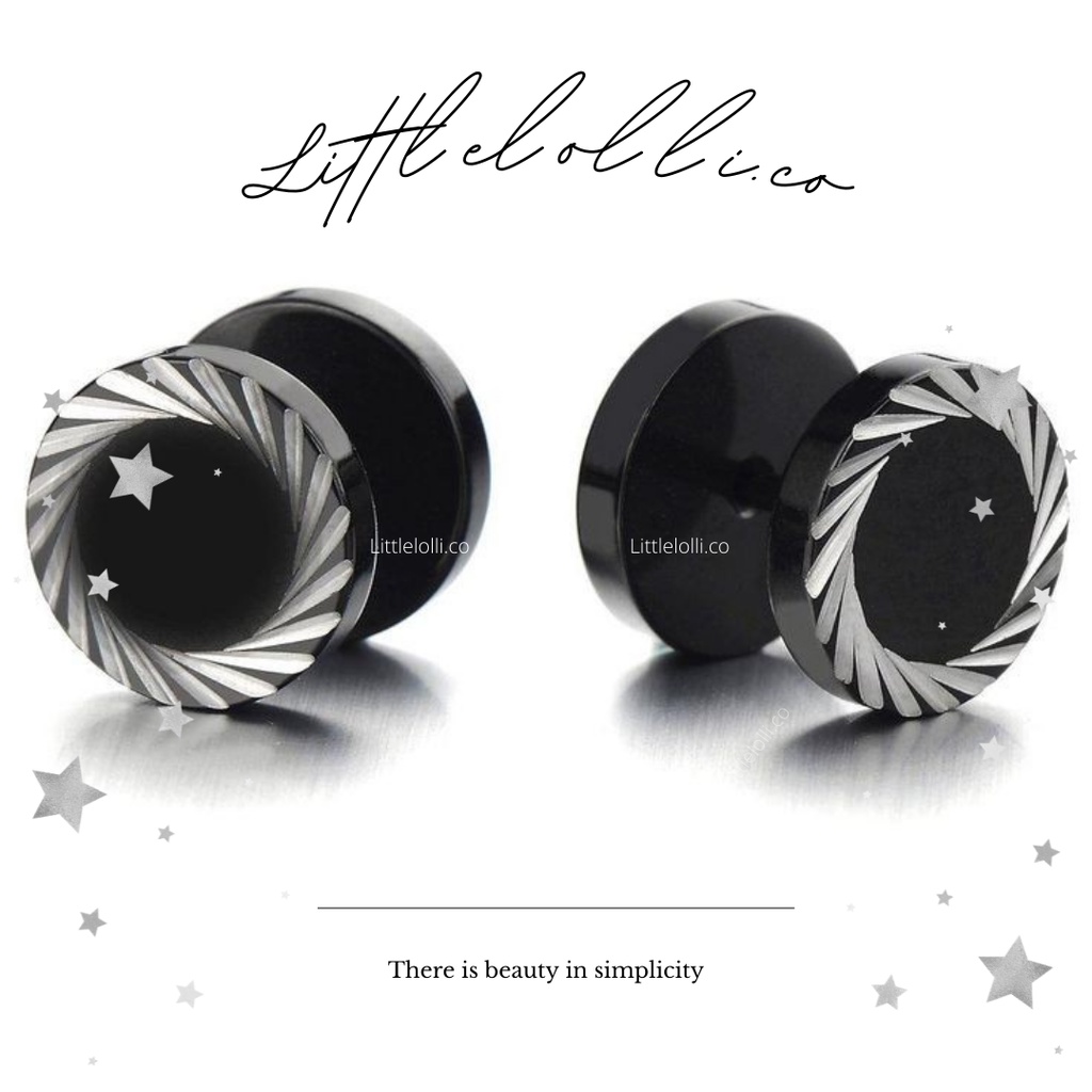 Jual ANTING RODA TITANIUM PRIA WANITA BANGTAN KOREA MODEL TUSUK TINDIK ...