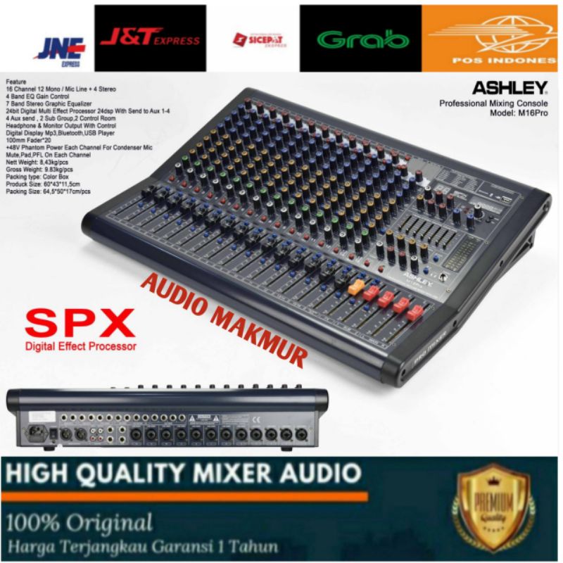 Jual Mixer Ashley M16 pro 16 Channel Original /M16 pro/Ashley 16Channel ...