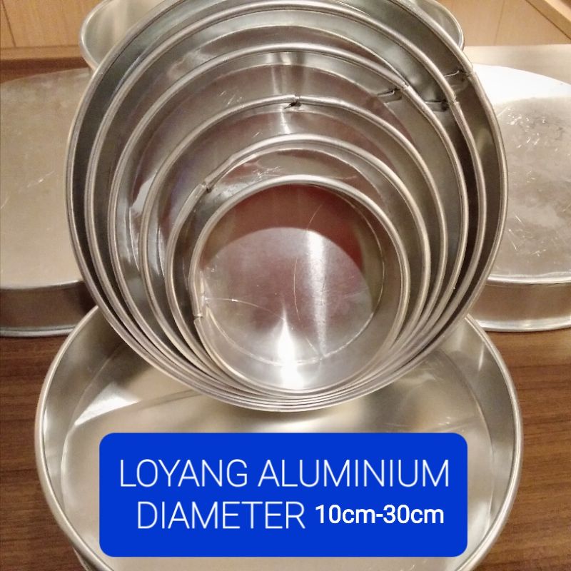 Jual Loyang Bulat Aluminium/Layang Bulat Tinggi 4cm/Loyang Bulat Tinggi ...