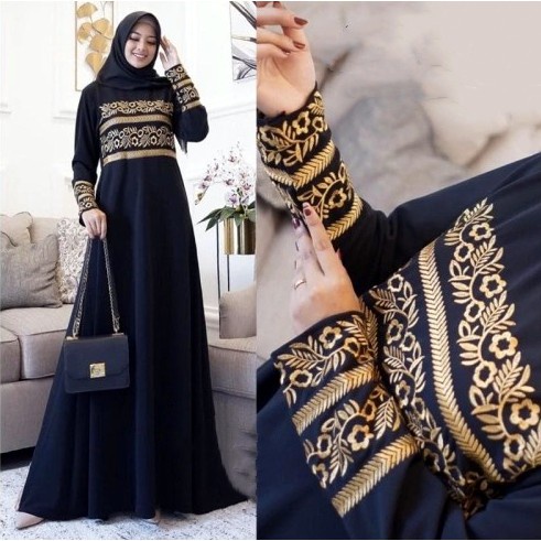 Jual Anisa Abaya / Gamis Bordir Wanita / Gamis Abaya Muslimah / Baju ...