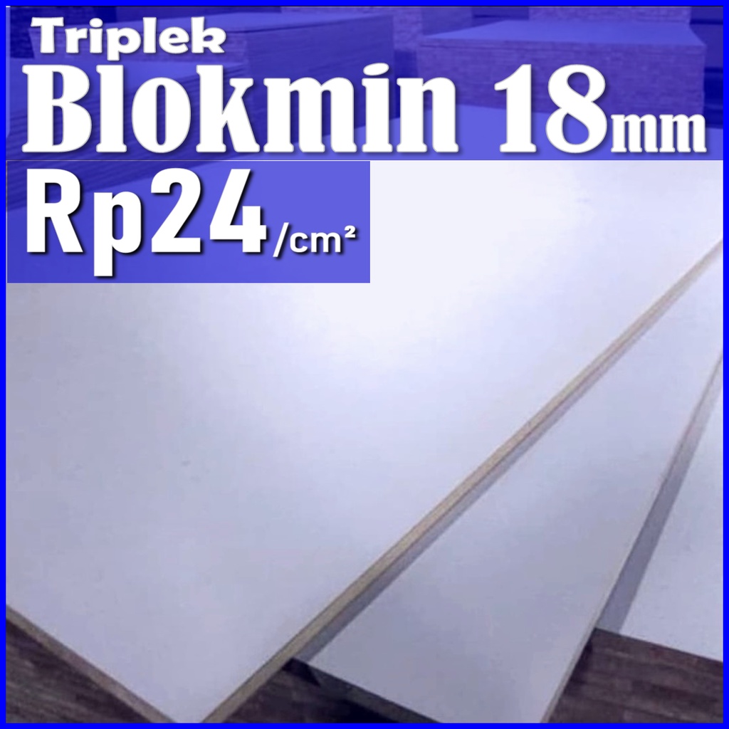 Jual TRIPLEK PUTIH BLOKMIN 18mm Harga /cm Putih Doff | Shopee Indonesia