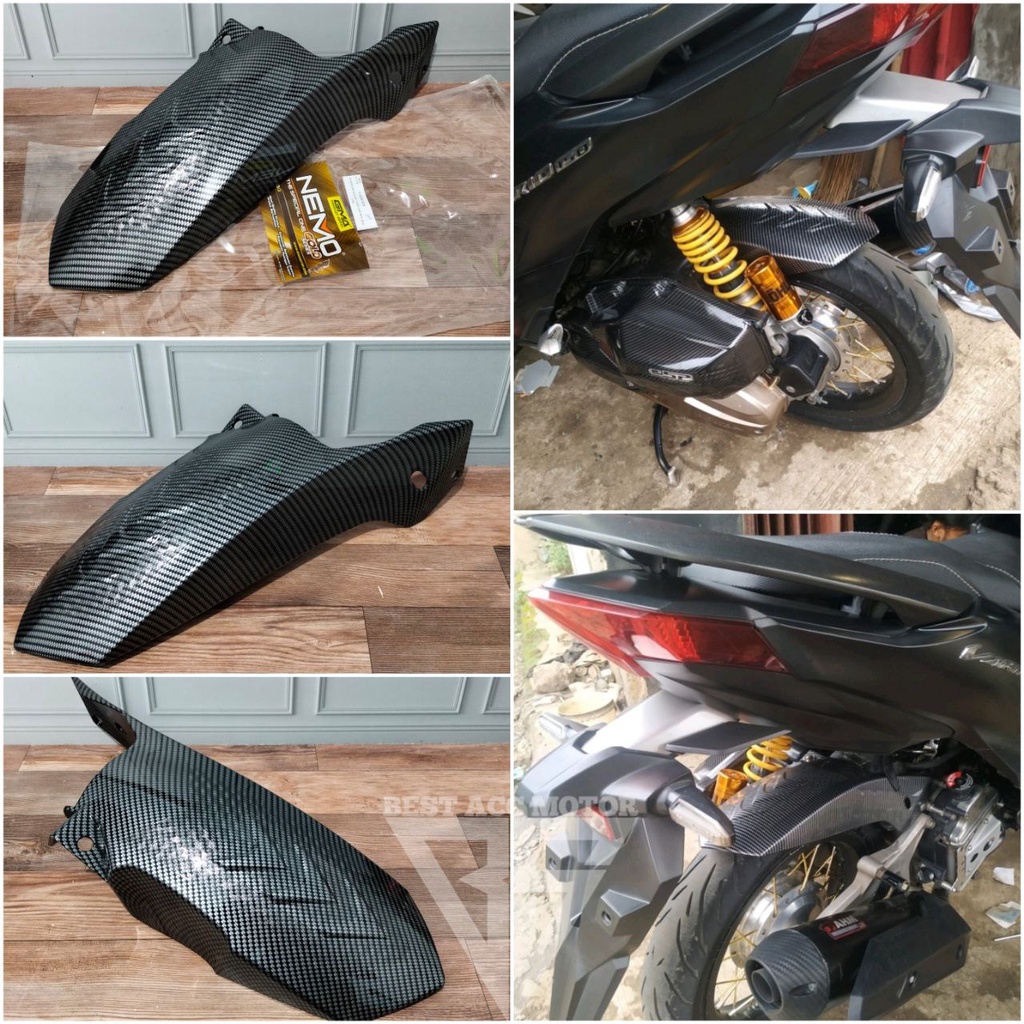 Jual SPAKBOR KOLONG VARIO 125 150 LED OLD CARBON NEMO HUGGER VARIO 125 ...