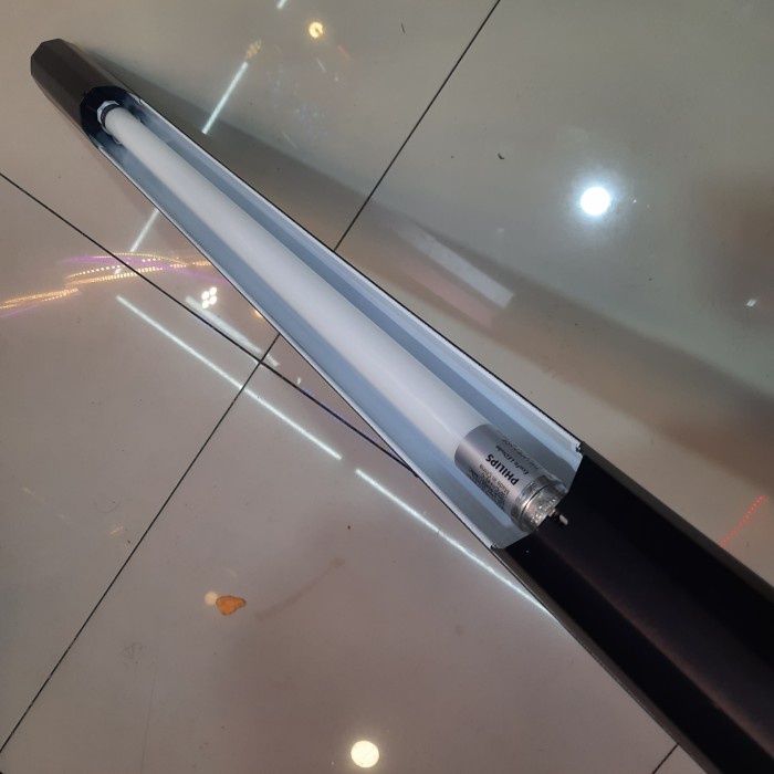 Jual Kap Lampu TL Bambu 1x36 watt segi 8 SUN + Tl led 18 watt 120cm set ...