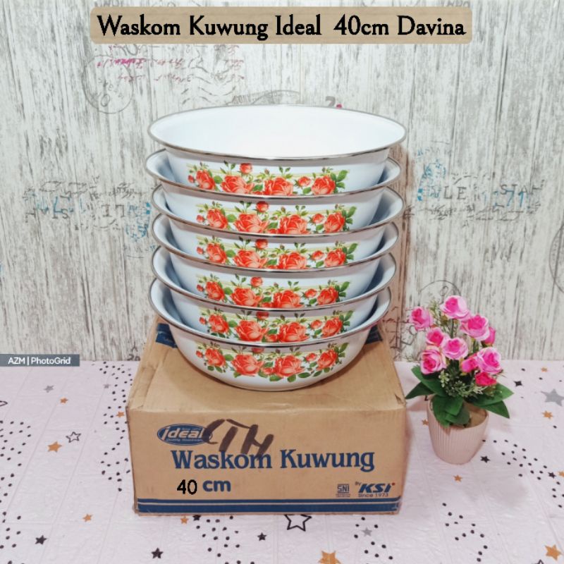 Jual Baskom/Waskom Kuwung IDEAL Motif Bunga (Dapat 6biji) | Shopee ...
