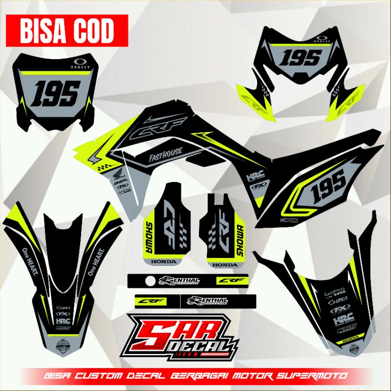 Jual DECAL CRF 150L FULL BODY - DECAL SUPERMOTO MOTO CROSS - DECAL CRF ...