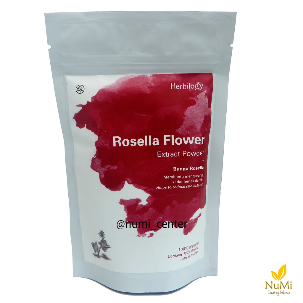 Jual Rosella Hibiscus Extract Powder Ekstrak Rosella 100g - Herbilogy ...