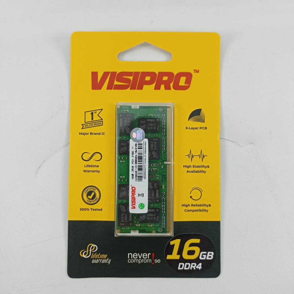 Jual VISIPRO MEMORY RAM LAPTOP SODIMM 16GB DDR4 3200Mhz | Shopee Indonesia