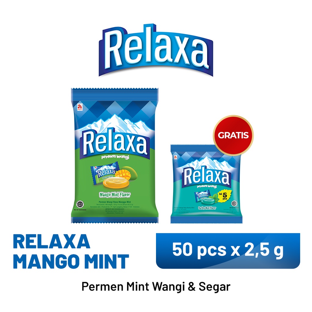 Jual [Buy 1 Get 1 Free] Relaxa Mango Mint Free Relaxa Barley Sachet 12.5 gr | Shopee Indonesia