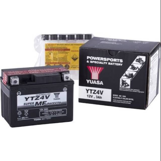 Jual Aki yuasa YTZ-4V YTZ-5S MF Motor Mio Soul, Mio J, Mio GT, beat ...