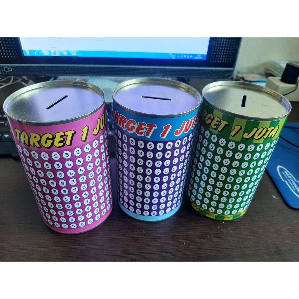 Jual CELENGAN TARGET 1 JT 5k VIRAL / tabungan target 1 juta celengan ...