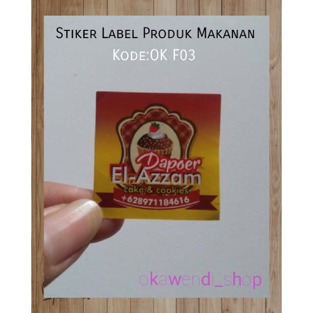 Jual STIKER LABEL PRODUK / STIKER KEMASAN / LABEL MAKANAN Design Kode ...