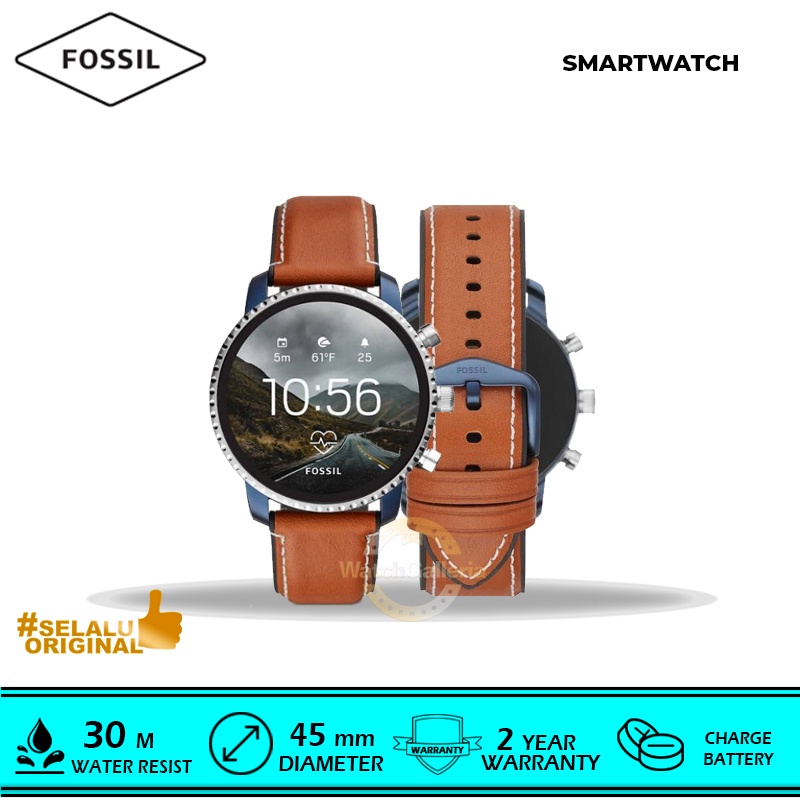 Jual Fossil FTW4016 Gen 4 Smartwatch Explorist HR Tan Leather | Shopee ...