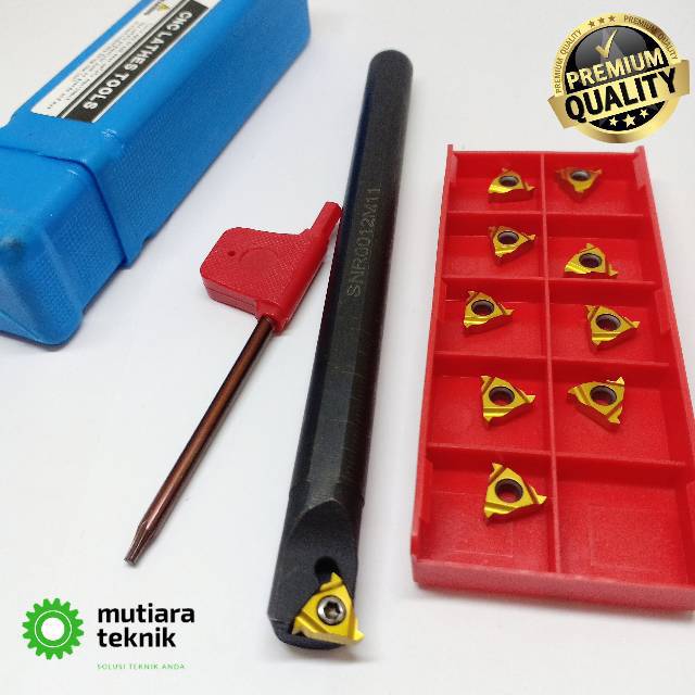 Jual Holder Mesin Bubut Cnc Tangkai Bubut Ulir Drat Dalam SNR12 Set Insert Bubut IR11 1Box ...