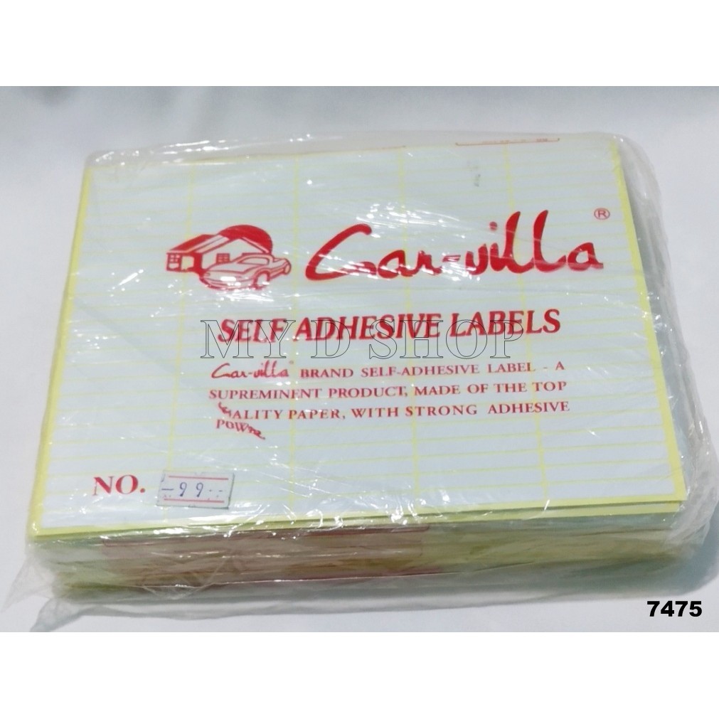 Jual KERTAS LABEL / STIKER LABEL HARGA CARVILLA POLOS 99 | Shopee Indonesia