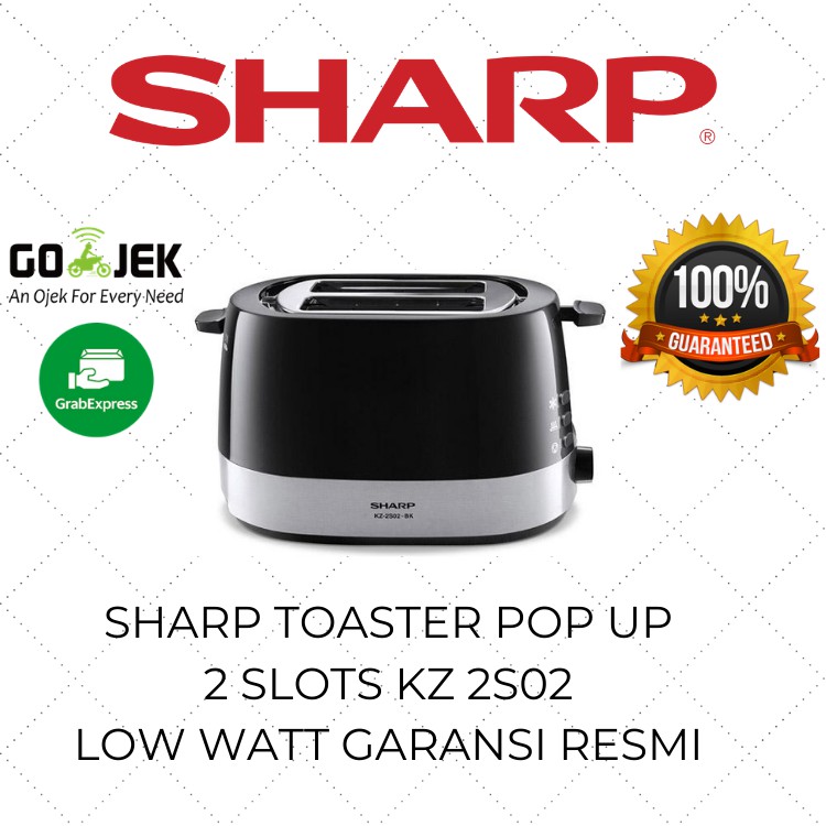 Jual Sharp Toaster Pop Up Roti Low Watt KZ 2S02 BK / Pemanggang Roti ...
