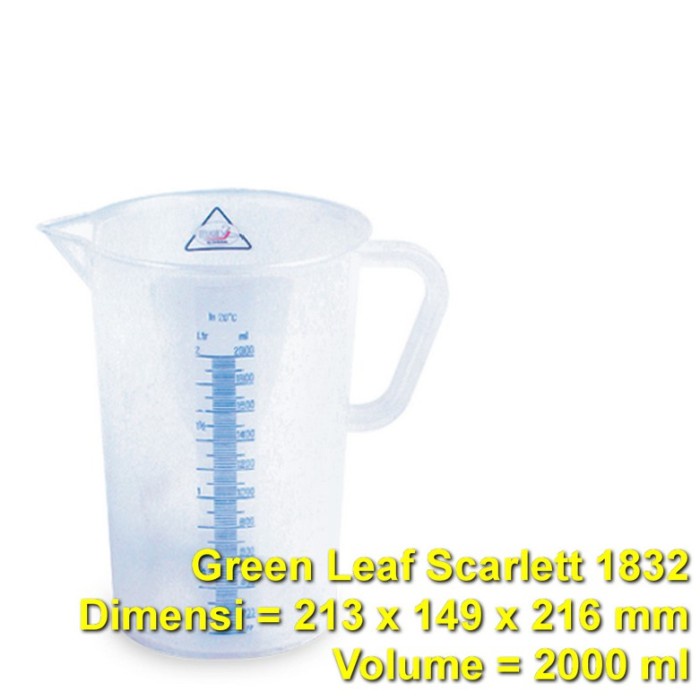 Jual Green Leaf Gelas Takar Ukur Cairan Kapasitas 2000mL 2L Scarlett 1832 | Shopee Indonesia