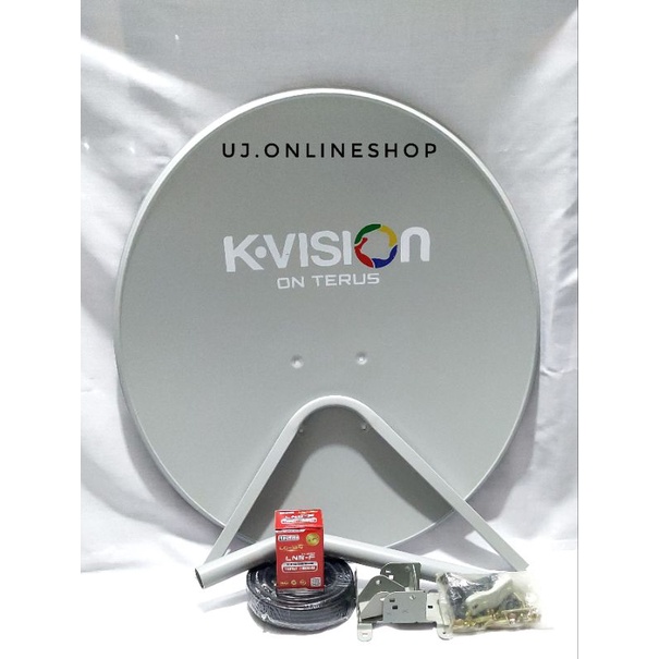 Jual parabola mini 60cm kvision paket lengkap lnb kabel - parabola ...