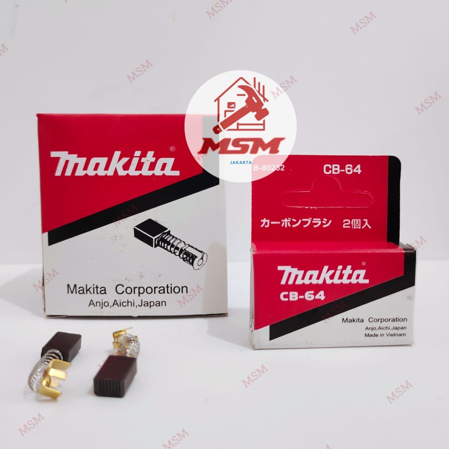Jual CARBON BRUSH MAKITA CB 64 / SPUL / ARANG / BOSTEL MAKITA HARGA PER KOTAK ISI 10 SET ...
