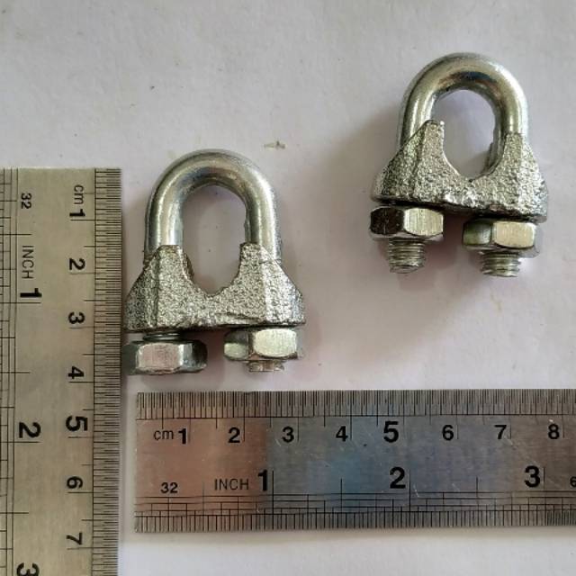Jual Klem Sling 10mm/KLEM KABEL SLING/CLAM WIRE ROPE/KUKU MACAN Clamp ...