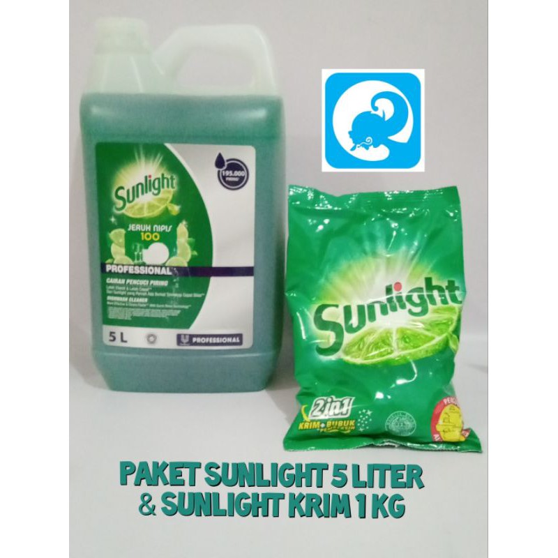 Jual Paket Sunlight 5 Liter dan Sunlight Krim 1KG 2 in 1 Murah Bingitz ...