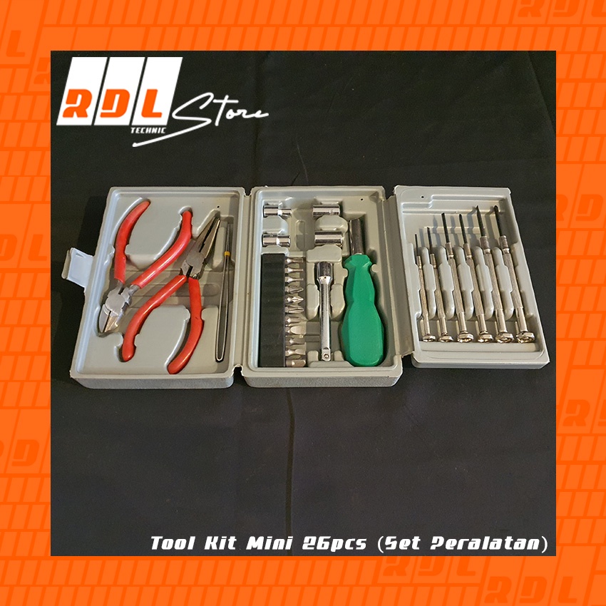 Jual Tool Kit Mini 26pcs (Set Peralatan) | Shopee Indonesia