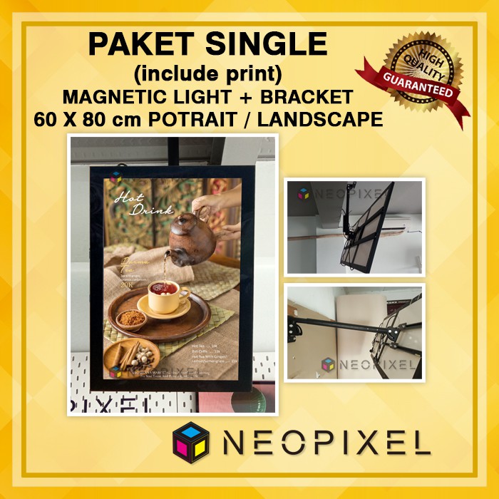Jual Neon box menu paket single uk 60x80 cm Termasuk Bracket - Light ...