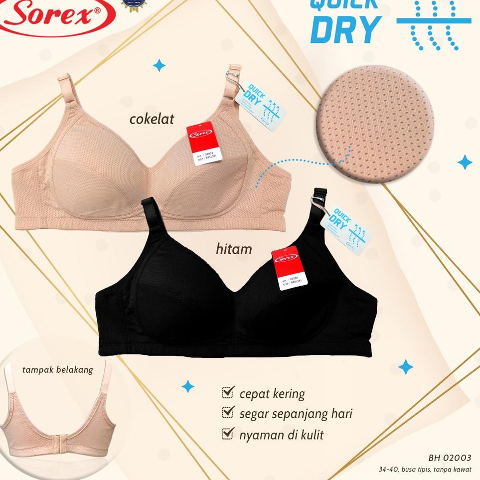 Jual Harga Murah.. Sorex Bra Tanpa Kawat Busa Tipis Kait 2 Setara Cup B ...