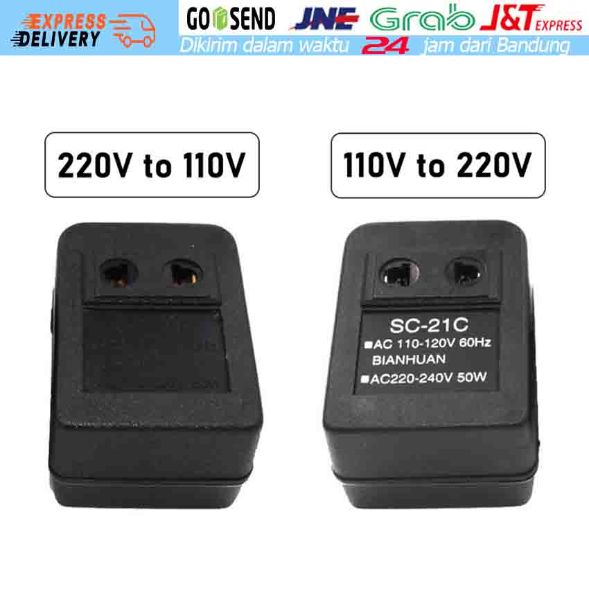 Jual LL AC 220V to 110V/110V to 220V AC Power Voltage Converter 50W ...