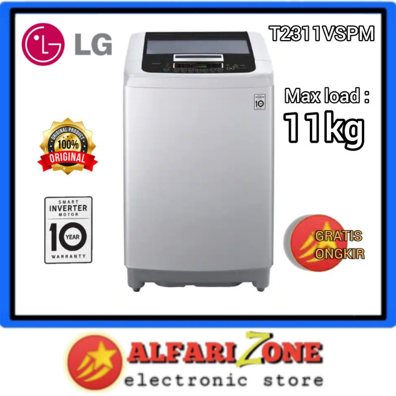 Jual Mesin cuci LG Top Loading 1 Tabung 11kg T2311VSPM T2311 Smart ...
