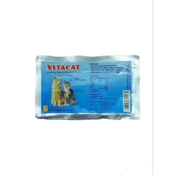 Jual Eka Farma / VITACAT 10 kapsul - Vitamin Bulu Kucing Pertumbuhan ...