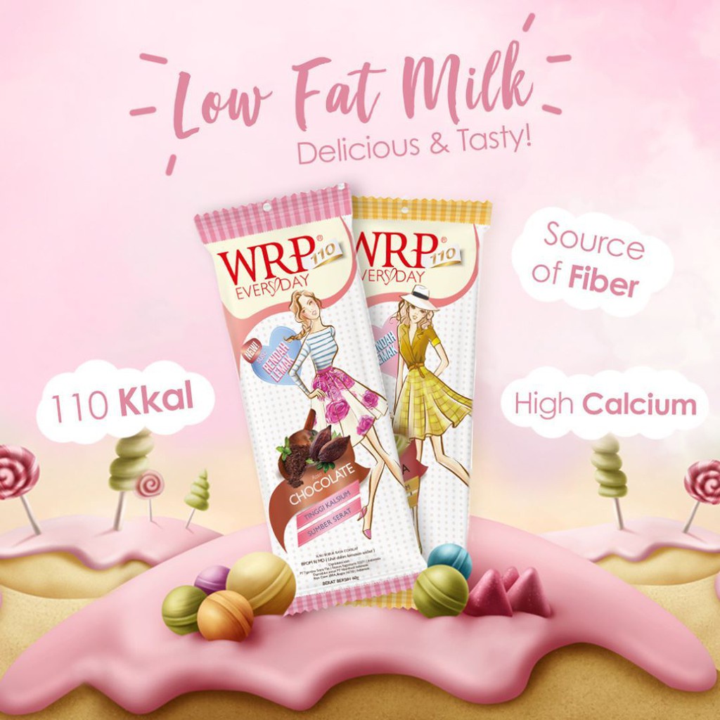 Jual WRP Everyday Low fat Milk Vanilla/Chocolate 60gram (2sachet x ...
